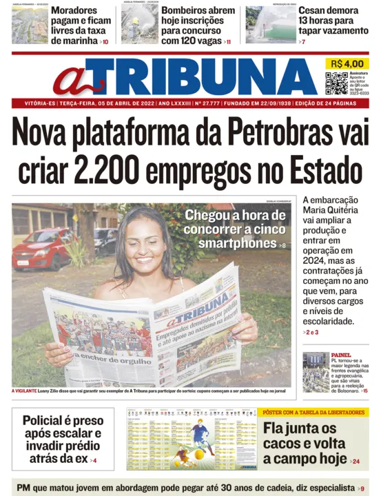 Clique aqui e veja os destaques do jornal A Tribuna desta terça ...