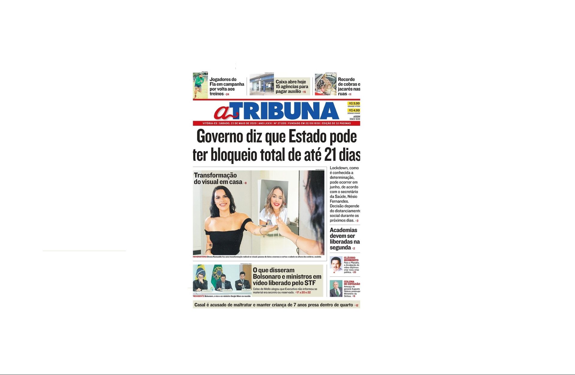 Veja os destaques do Jornal A Tribuna deste sábado | Tribuna Online ...