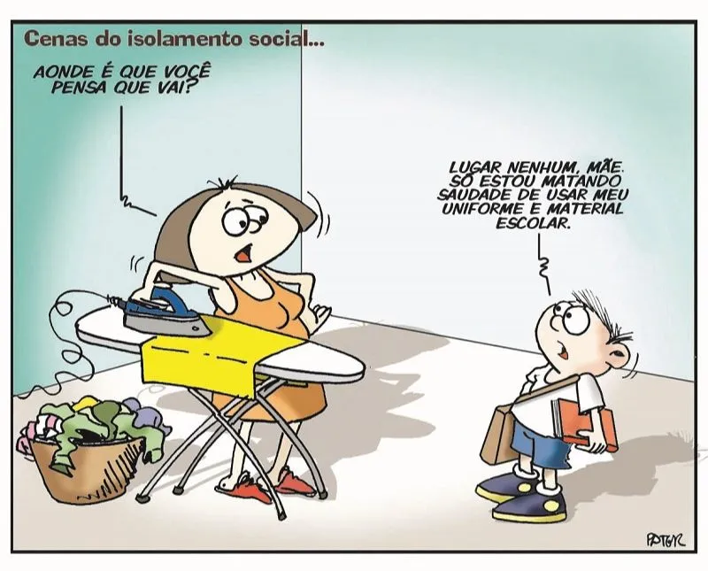 Charge do Dia: Escolas fechadas | Tribuna Online | Seu portal de Notícias